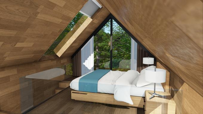 Luxury Prefab Loft House , Prefabricated Modular Homes Aluminum ...