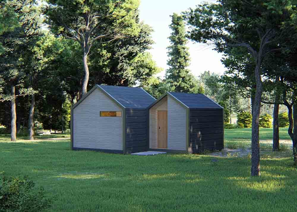 Wooden Interior Modern Prefab Houses 24 Square Meter One Bedroom ...